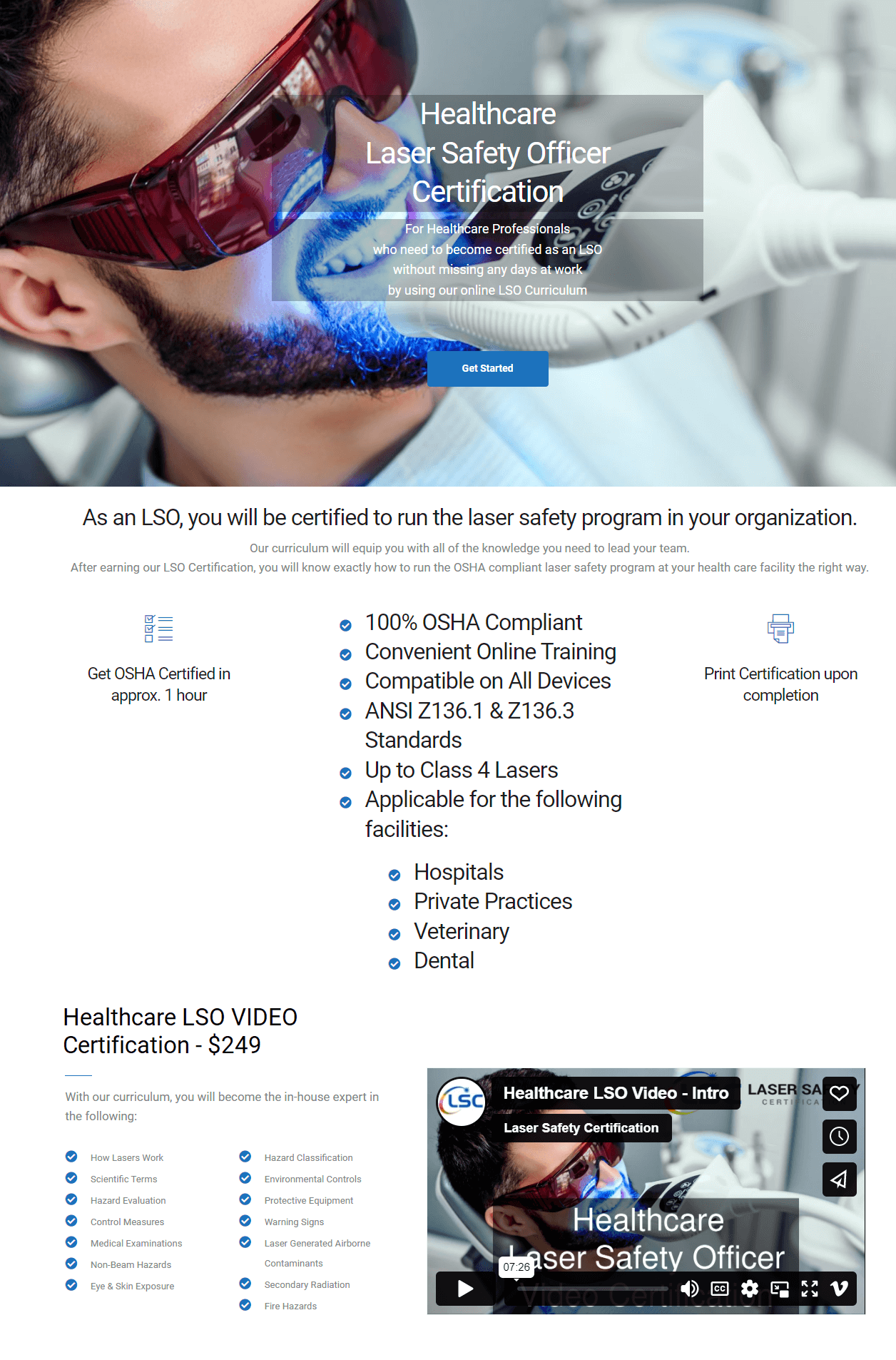 Choose your Healthcare LSO+Operator Video Course - Laser Safety ...