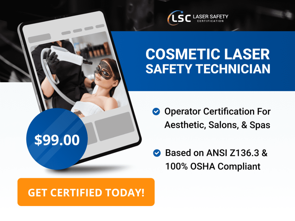 Choose your Cosmetic Operator Written Course - Laser Safety Certification